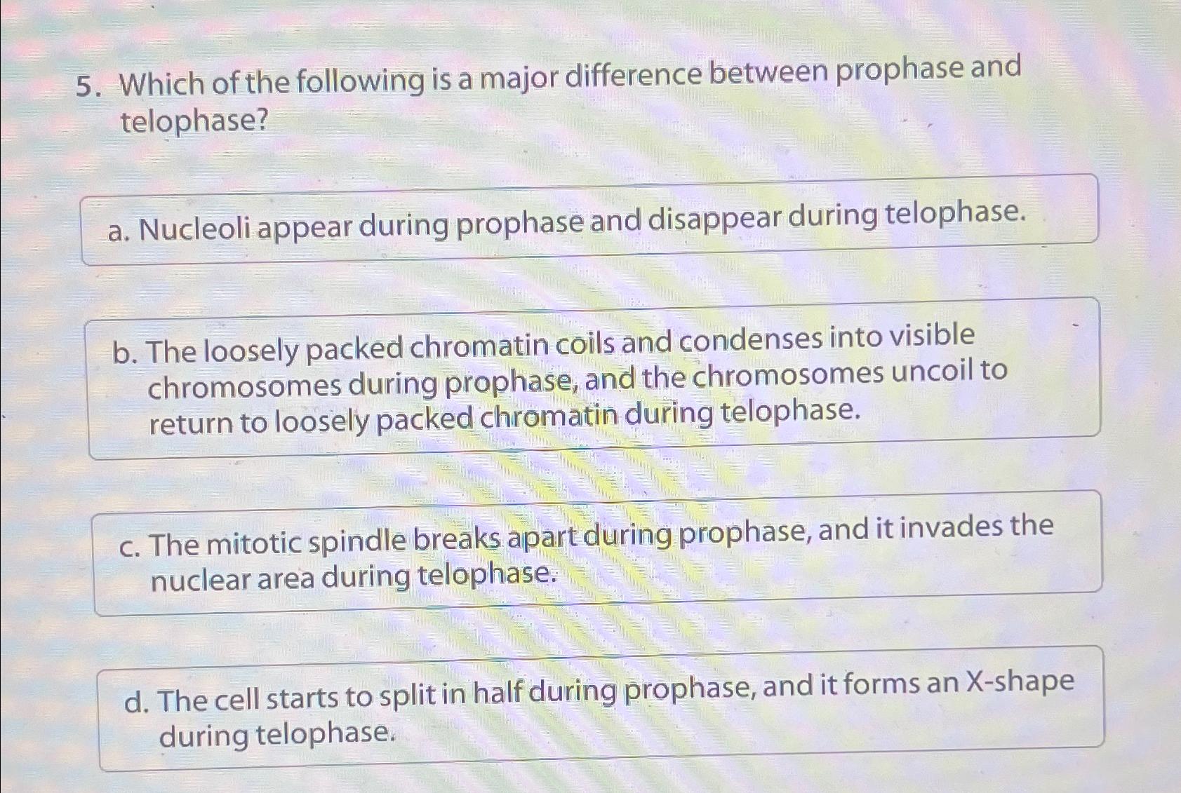 Solved Which of the following is a major difference between | Chegg.com