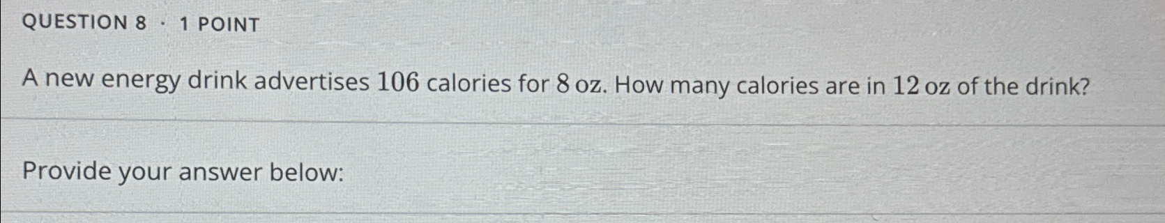 Solved QUESTION 8 - 1 ﻿POINTA new energy drink advertises | Chegg.com