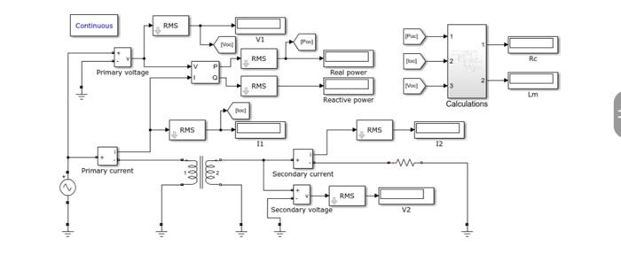 Solved Continuous RMS Vi RMS Rc V 10 P Primary voltage Real | Chegg.com