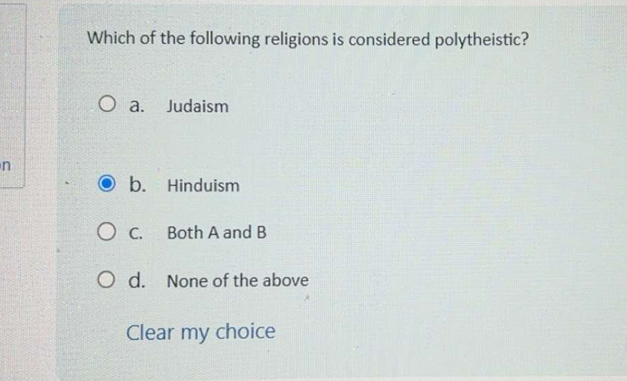 Solved Which of the following religions is considered | Chegg.com