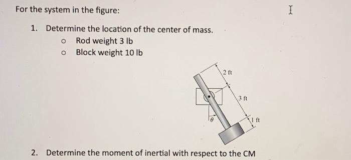 Solved For the system in the figure: 1. Determine the | Chegg.com