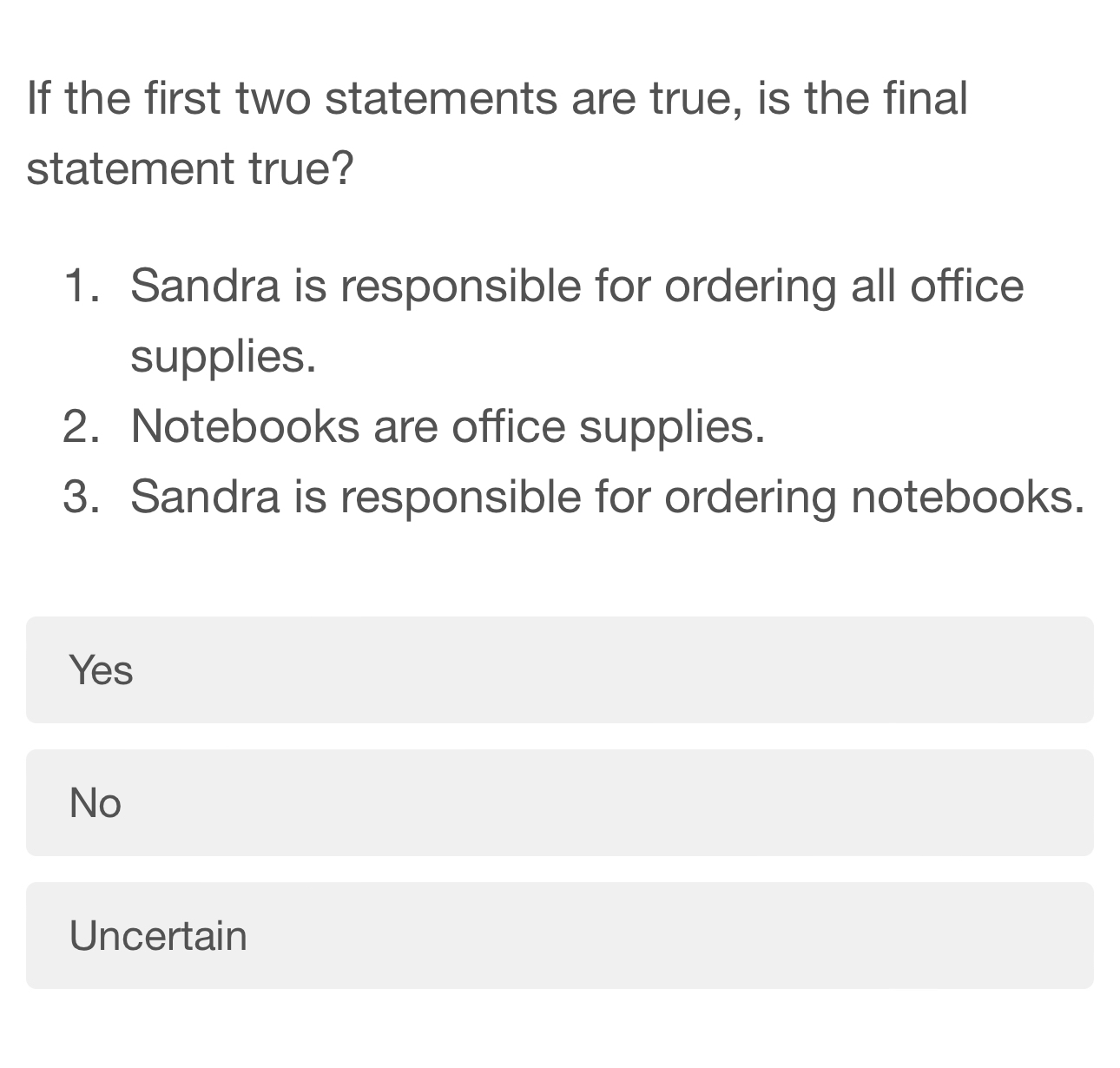 Solved If the first two statements are true, is the final | Chegg.com