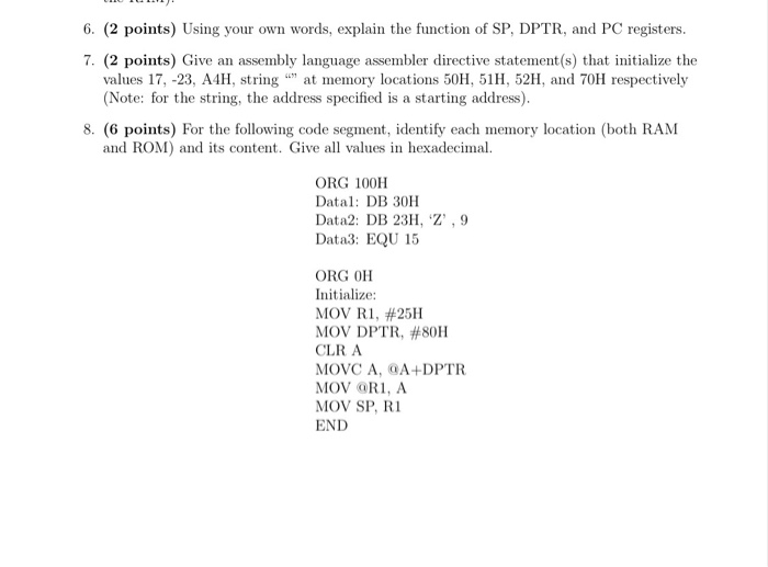 Solved C OLLTE. 6. (2 points) Using your own words, explain | Chegg.com