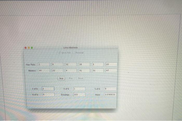 Solved IST242-Spring 2021 Assignment: Lotto Event.java 1. | Chegg.com