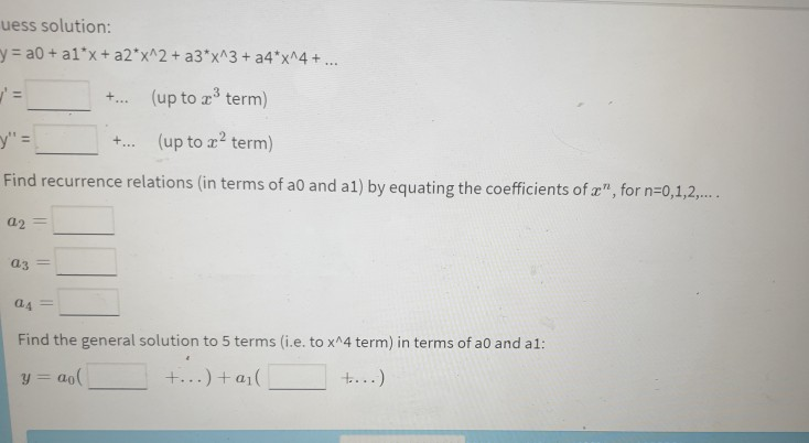 Solved This Question The Power Series Method Is To Be