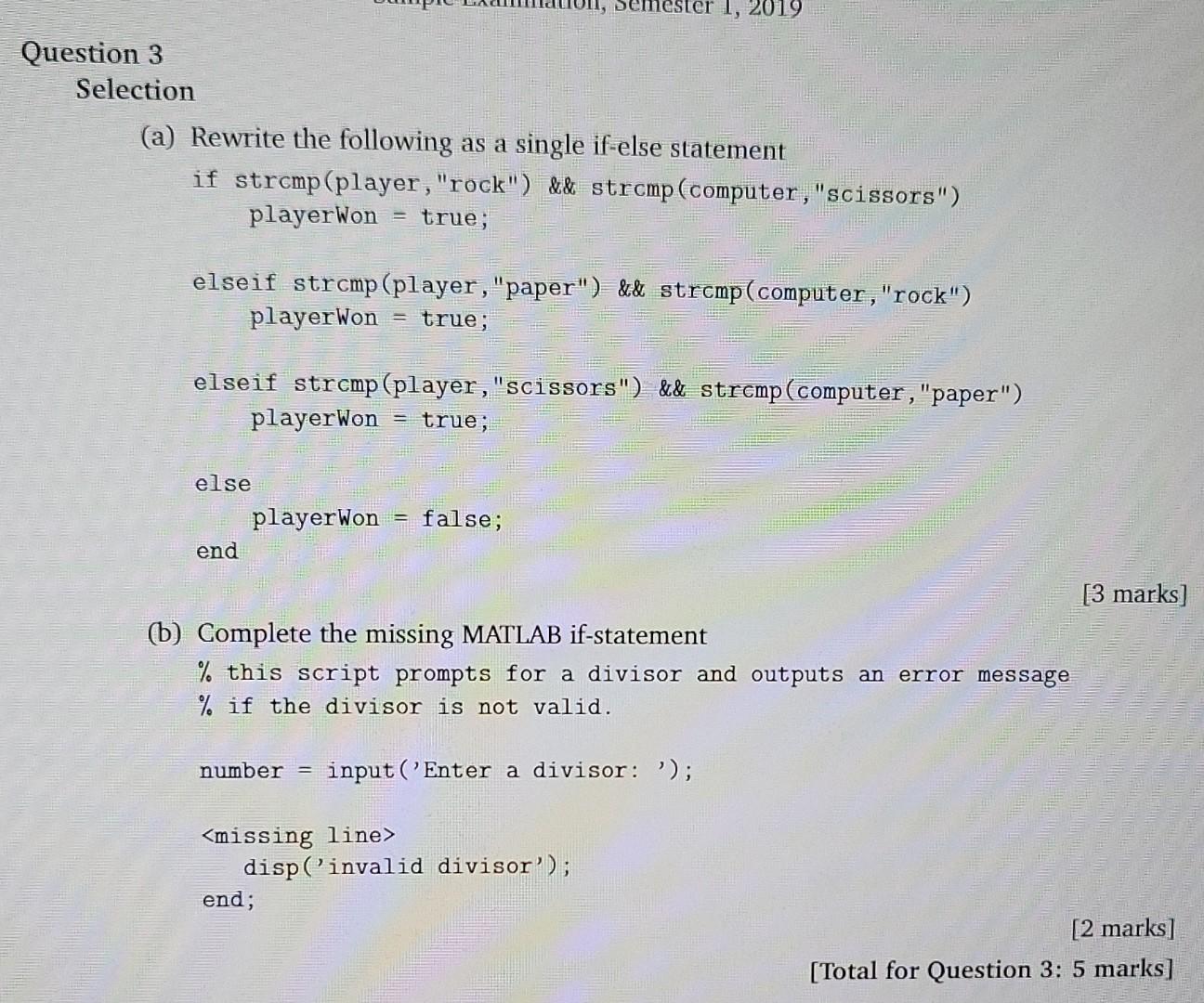 Solved 1, 2019 (a) Rewrite the following as a single if-else | Chegg.com