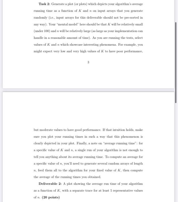 Solved Task 2: Generate a plot (or plots) which depicts your | Chegg.com