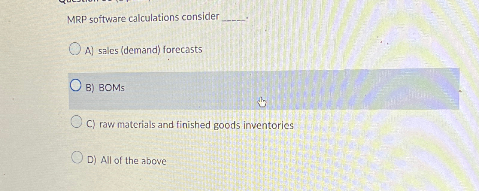 Solved MRP software calculations considerA) ﻿sales (demand) | Chegg.com