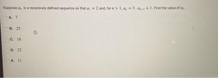 Solved Suppose a, is a recursively defined sequence so that | Chegg.com