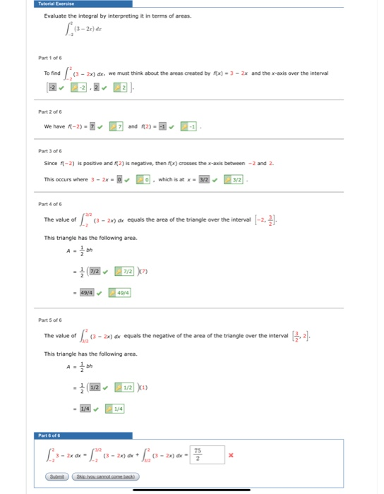 Solved Tutorial Exercise Evaluate the integral by | Chegg.com