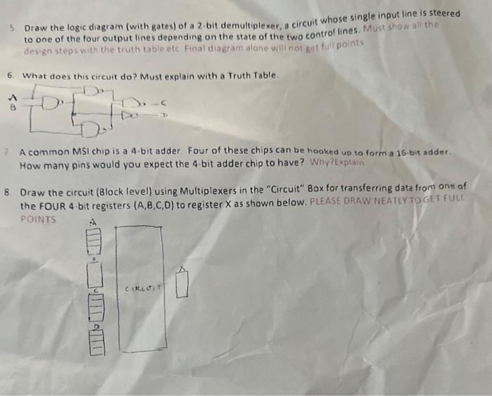 Solved Draw the logic diagram (with gates) of a 2-bit | Chegg.com