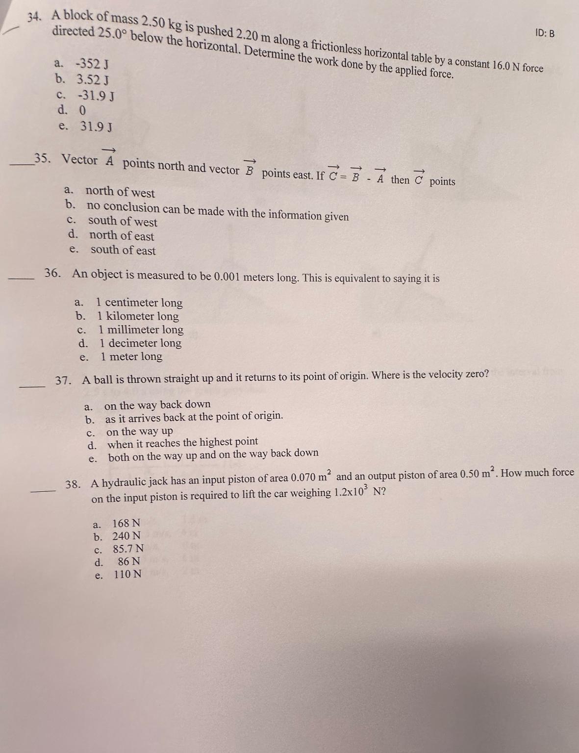 Solved A block of mass 2.50kg ﻿is pushed 2.20m ﻿along a | Chegg.com