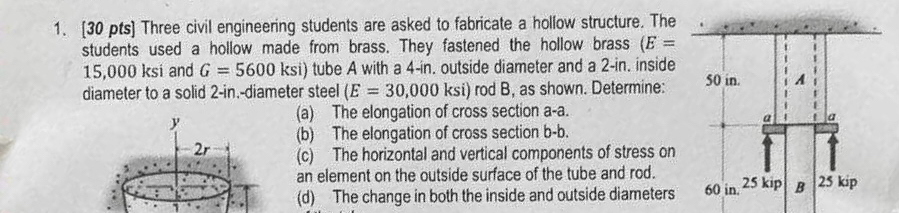 Solved [ 30 ﻿pts] ﻿Three civil engineering students are | Chegg.com
