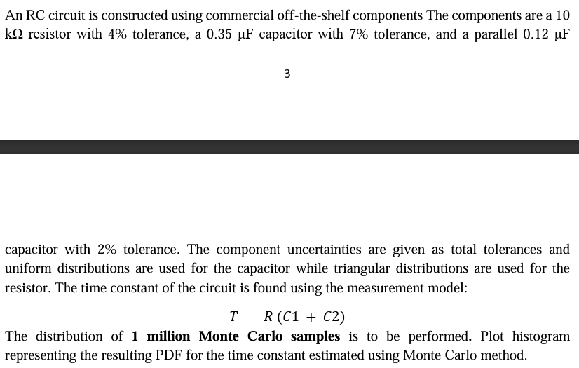 Solved An RC circuit is constructed using commercial | Chegg.com