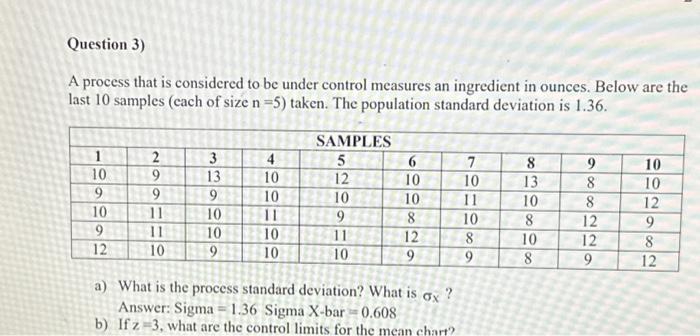 Solved Question 3) A process that is considered to be under | Chegg.com
