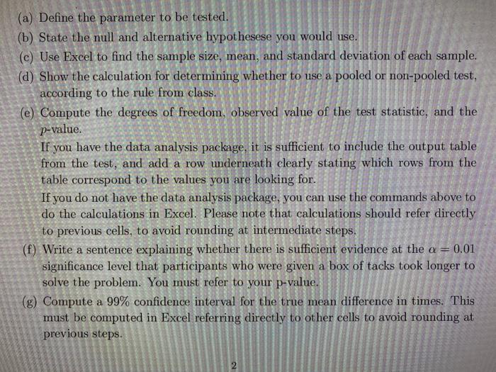 Solved [EXCEL] Karl Duncker’s results on his ‘Candle | Chegg.com