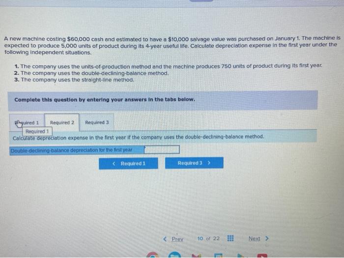 Solved A new machine costing $60,000 cash and estimated to | Chegg.com