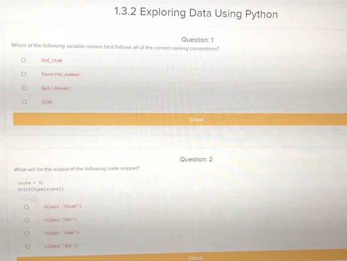 Solved 1.3.2 Exploring Data Using Python Question: 1 Which | Chegg.com