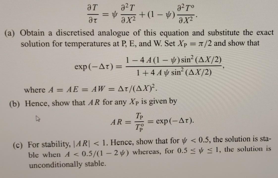 at 22T a2To + (1 - V at aX2 a X2 * (a) Obtain a | Chegg.com