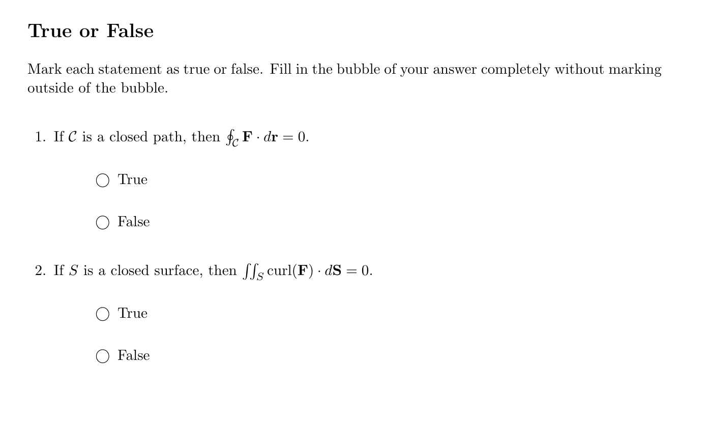 Solved True or FalseMark each statement as true or false. | Chegg.com