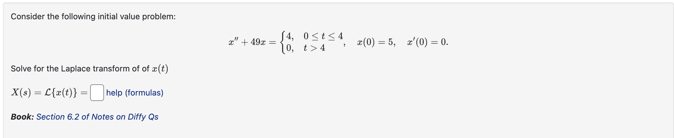 Solved Consider the following initial value | Chegg.com
