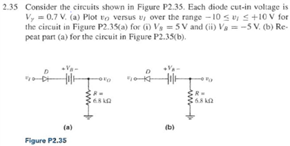 Solved Consider the circuits shown in Figure P2.35. Each | Chegg.com