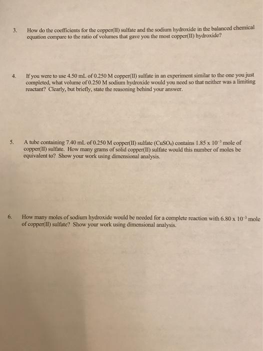 Solved Experiment 6 Data Sheet Name CHEM 1131 Date | Chegg.com