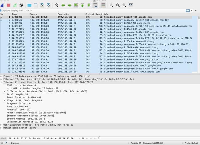 Solved QUESTION 26 dns.pcap Use the attached DNS Packet | Chegg.com