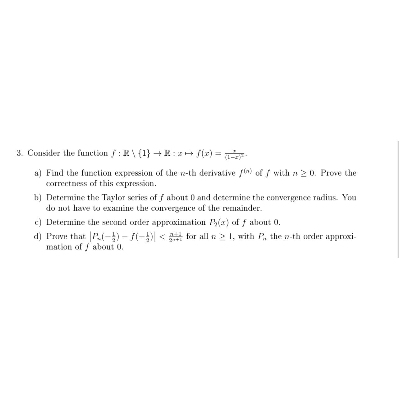Solved Consider The Function F R{1}→r X →f X X 1 X 2 A