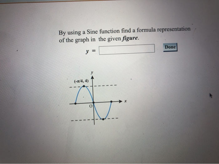 Solved By using a Sine function find a formula | Chegg.com