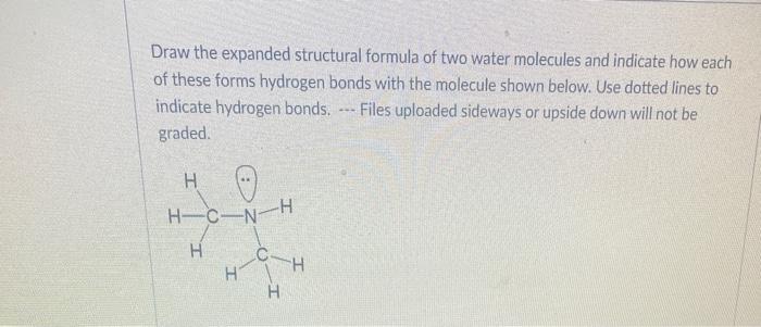 Solved Draw the expanded structural formula of two water | Chegg.com