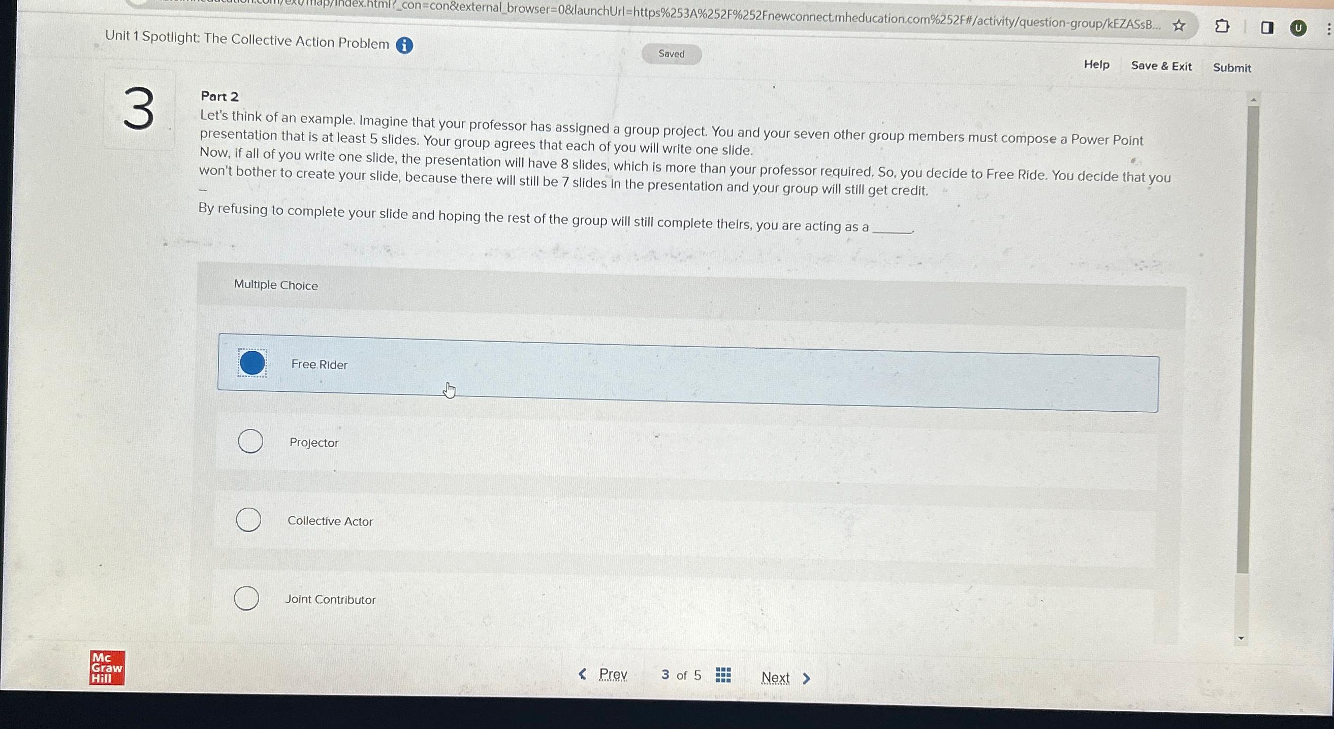 Solved Unit 1 ﻿Spotlight: The Collective Action | Chegg.com