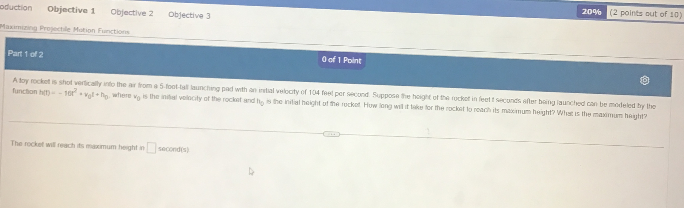 Solved oductionObjective 1Objective 2Objective 320%(2 | Chegg.com