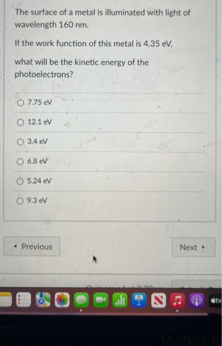 Solved The surface of a metal is illuminated with light of | Chegg.com