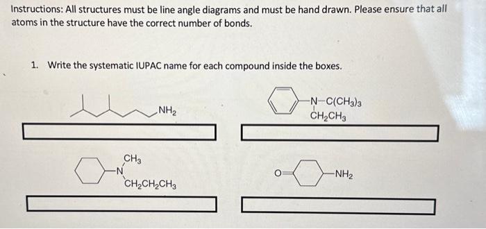 Solved Instructions: All structures must be line angle | Chegg.com