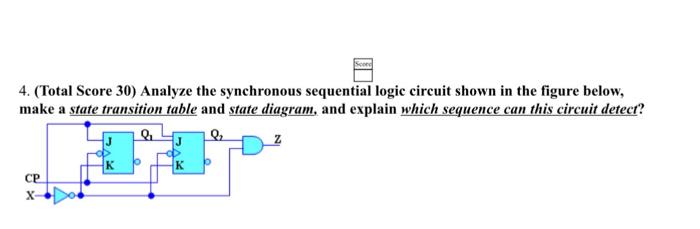 Solved 4. (Total Score 30) Analyze the synchronous | Chegg.com
