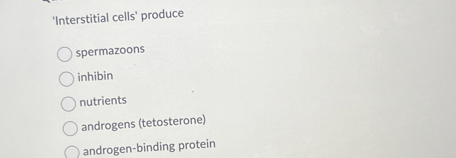 Solved 'Interstitial cells' | Chegg.com