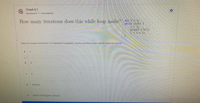 Solved How Many Iterations Does This While Loop Make Int 