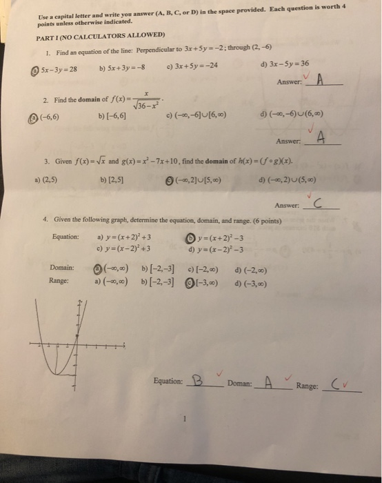 Solved Use a capital letter and write you answer (A, B, C, | Chegg.com