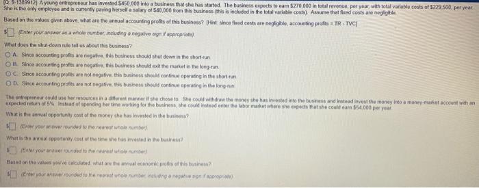 Sho is tho only employee and a currently paybig | Chegg.com