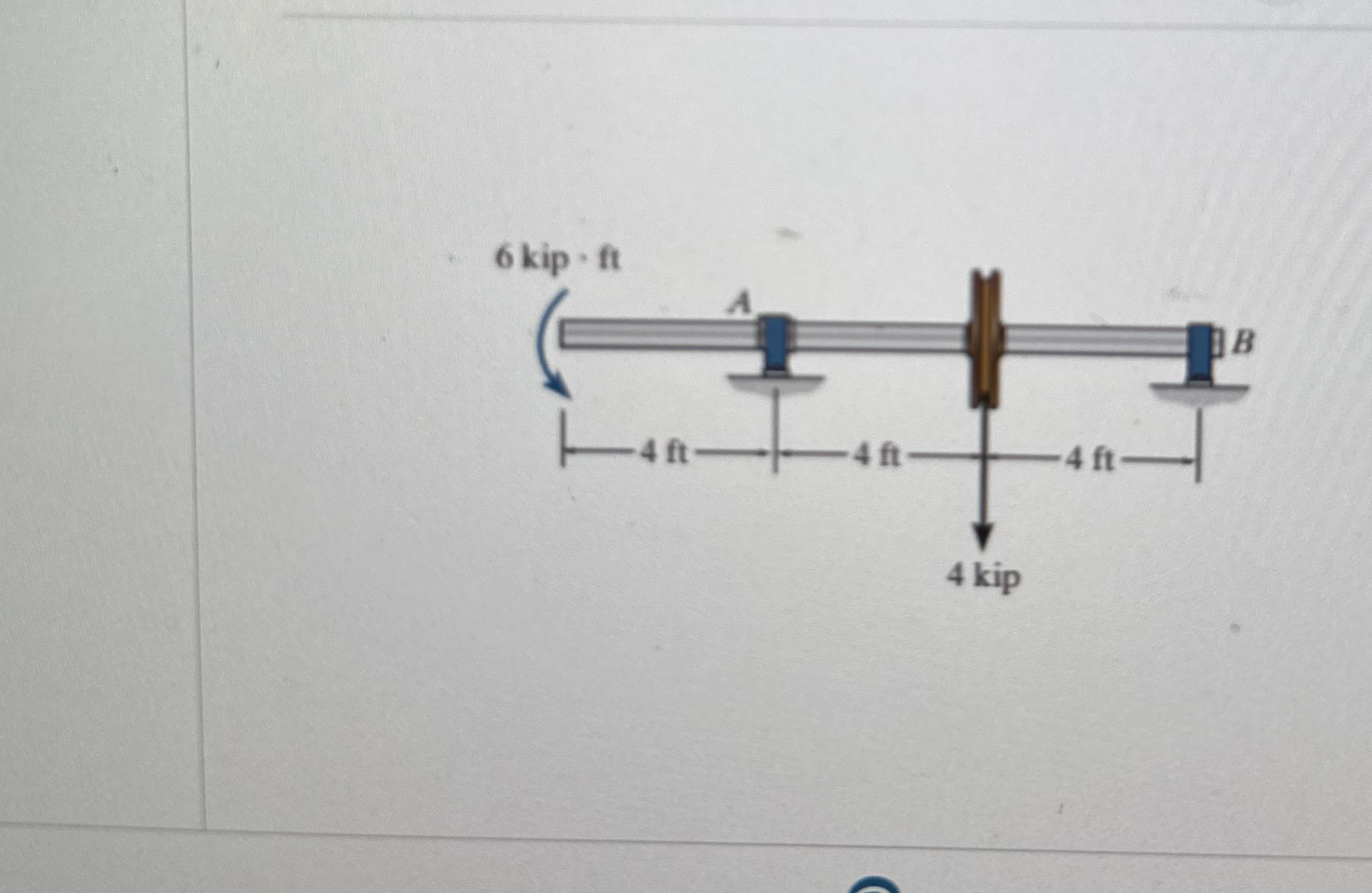 Solved The tubular shaft is supported by a smooth thrust | Chegg.com