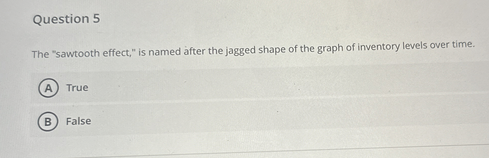 Solved Question 5The "sawtooth effect," is named after the | Chegg.com