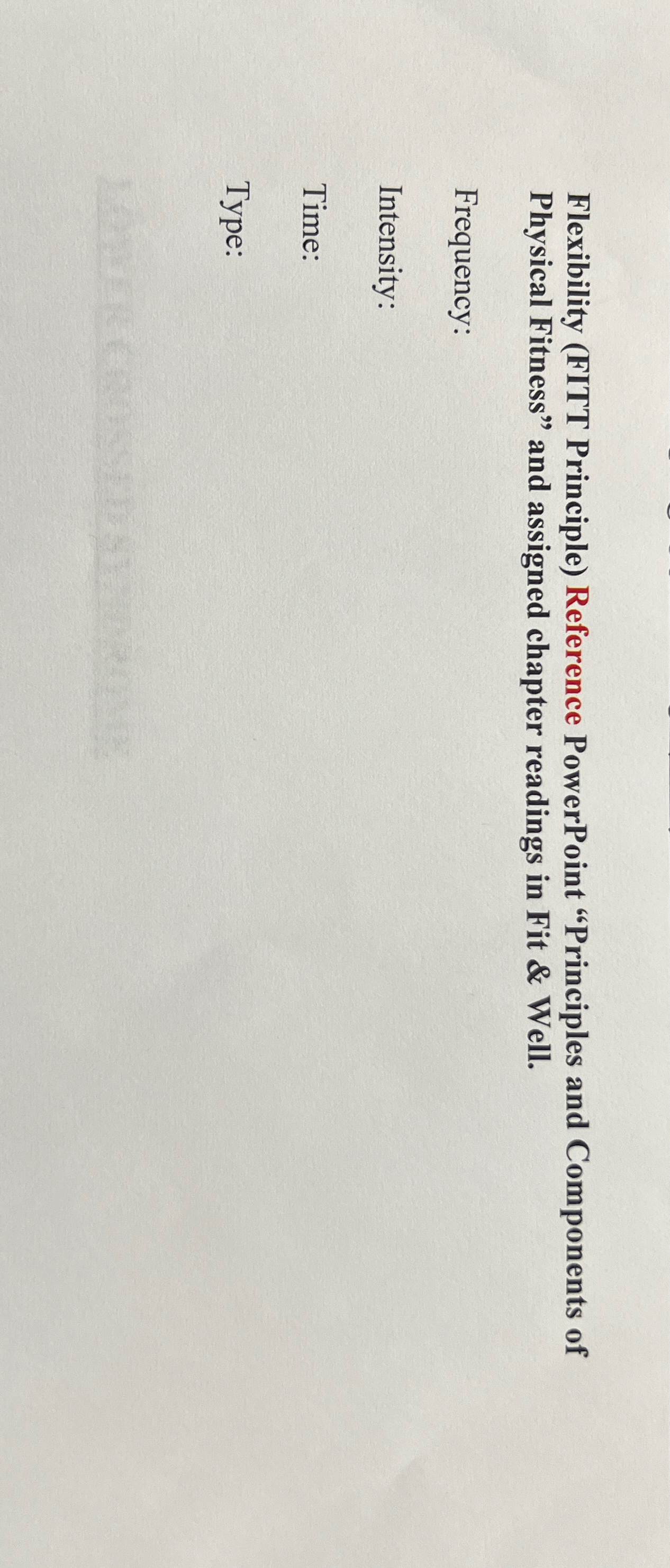 Solved Flexibility (FITT Principle) ﻿Reference PowerPoint | Chegg.com