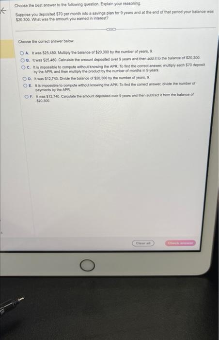 Solved Choose the best answee to the following question. | Chegg.com