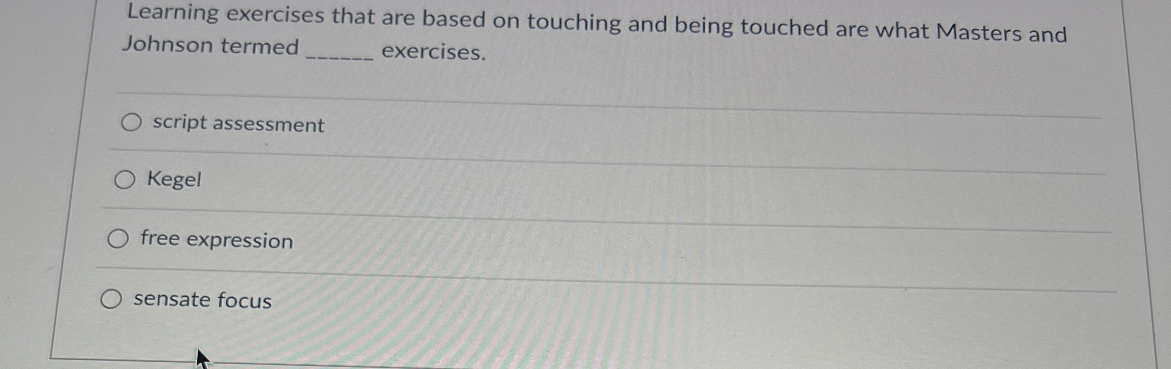 Solved Learning exercises that are based on touching and | Chegg.com