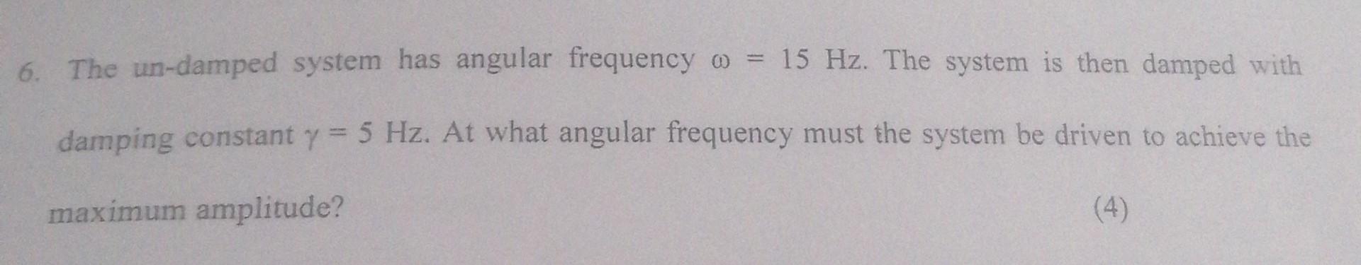 5. Given a graph of angle (rad/s) versus time (s) in | Chegg.com