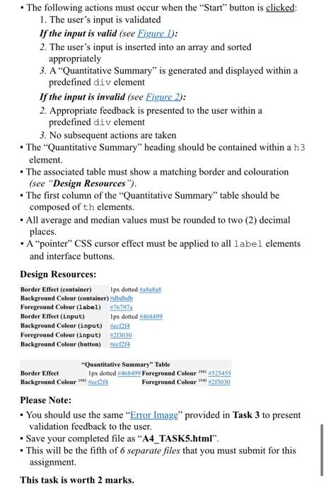 Solved Task 5: Create the HTML and CSS code needed to | Chegg.com