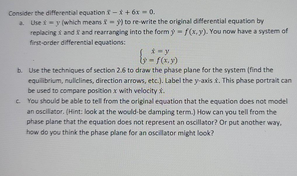 Solved linear algebra and differential equations 3a i | Chegg.com