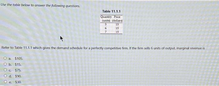 Solved Use the table below to answer the following | Chegg.com