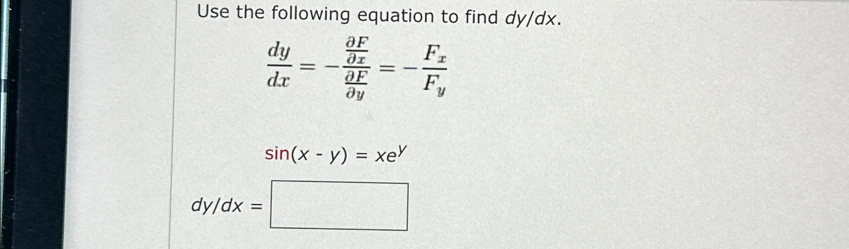 Solved Use the following equation to find | Chegg.com